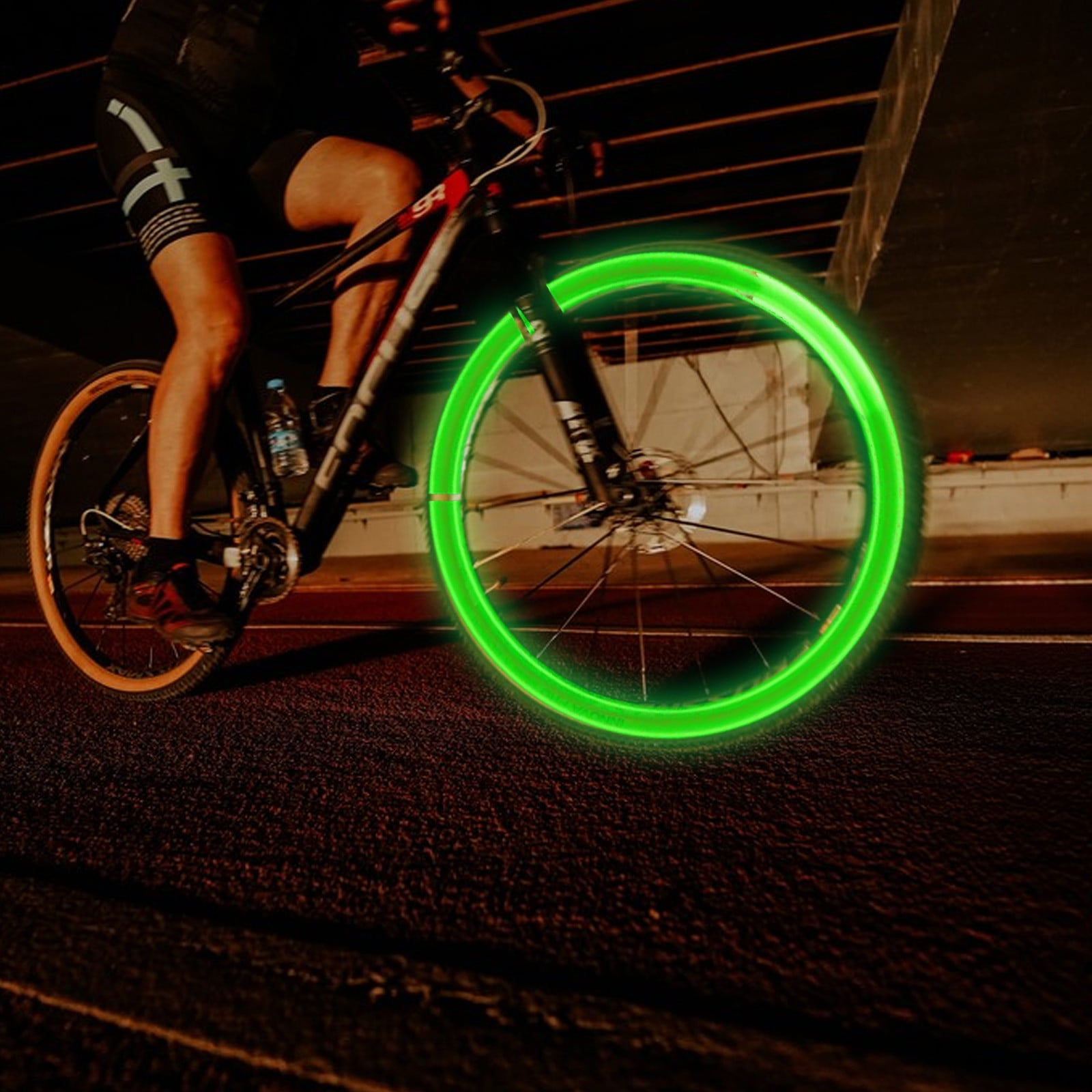 Opehuo Colorful LED Bike Wheel Light,S-shaped Waterproof Easy Install ...