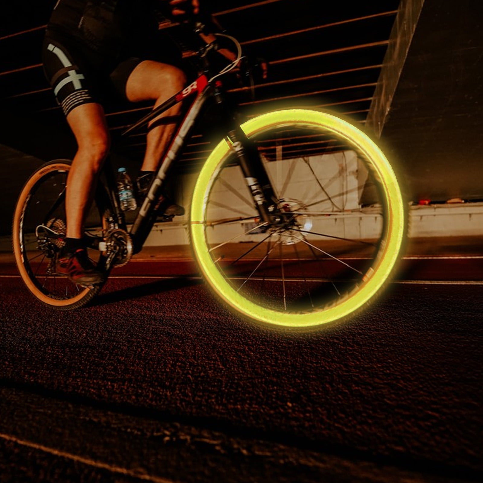 Opehuo Colorful LED Bike Wheel Light,S-shaped Waterproof Easy Install ...