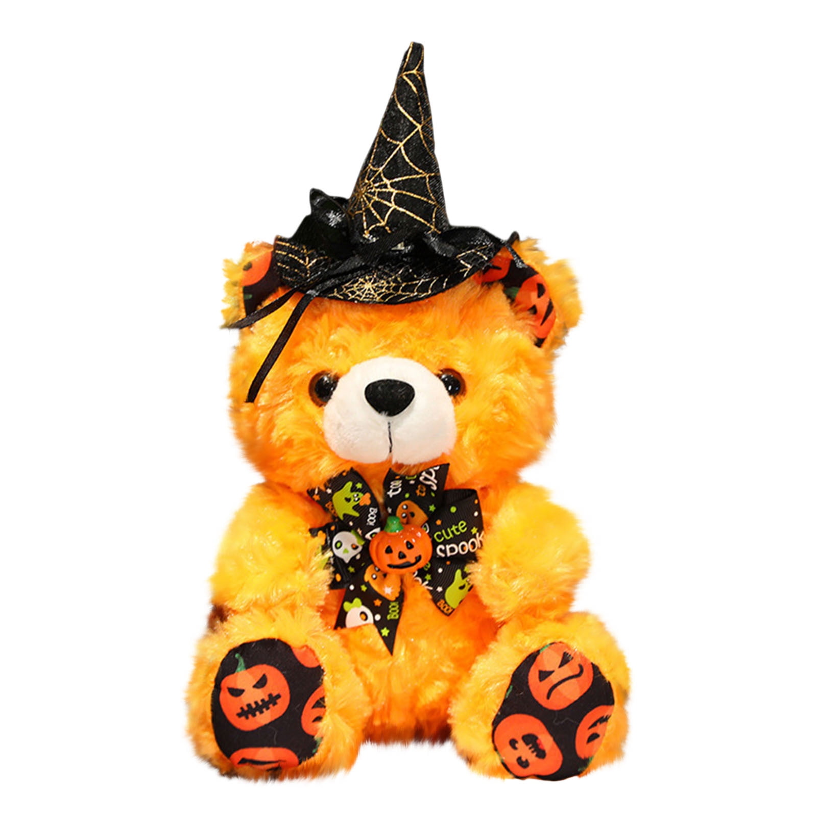 Opehuo Halloween Teddy Bear Stuffed Animal with Witch Costume,11 inch ...