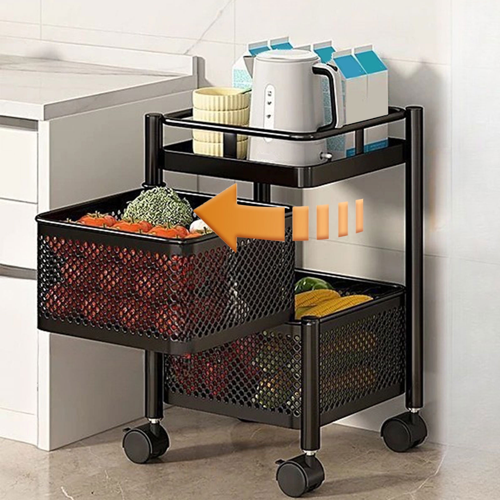 Opehuo Multifunctional Rotating Storage Rack,Floor Standing Multi-tier ...