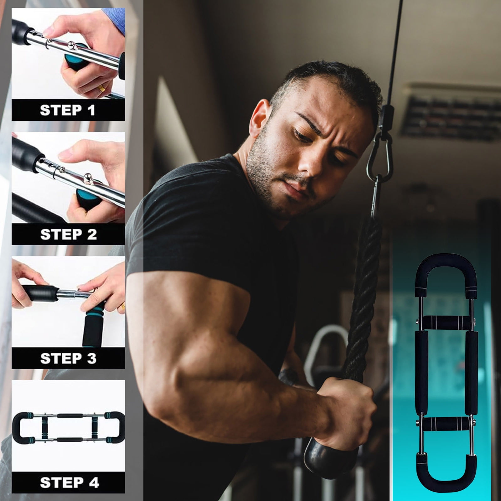 Opehuo Saker Twister Arm Trainer,Adjustable Spring Workout Bar,Shoulder ...