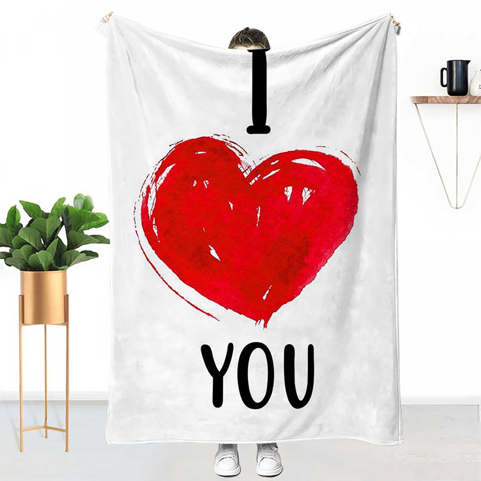Opehuo Valentine's Day Blanket,Super Soft Flannel Fleece Throw Blanket ...