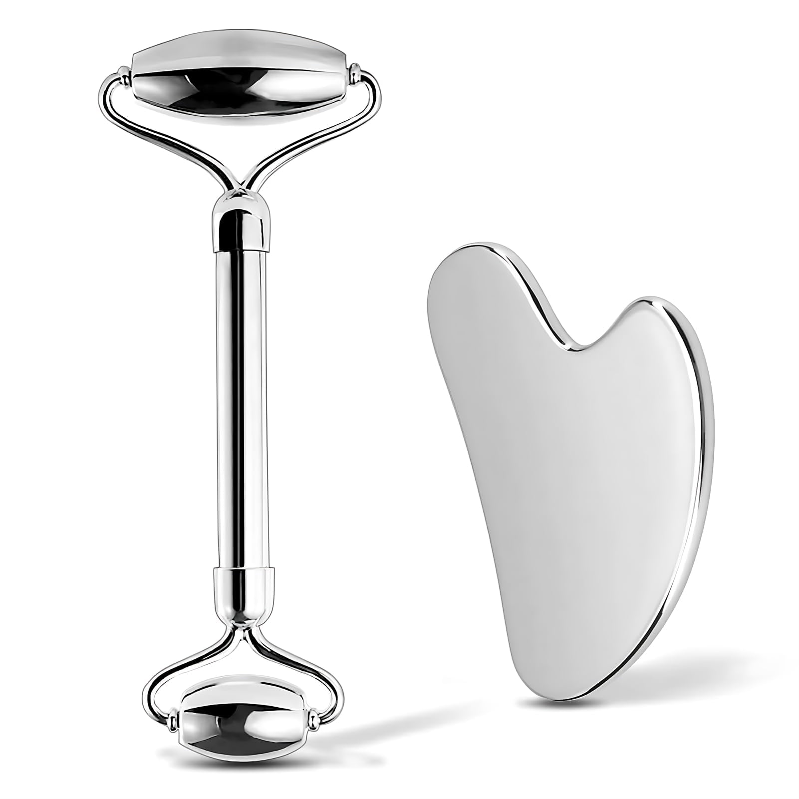 Opeisiio Stainless Steel Face KEF16 Roller & Gua Sha Set - Anti-Aging ...
