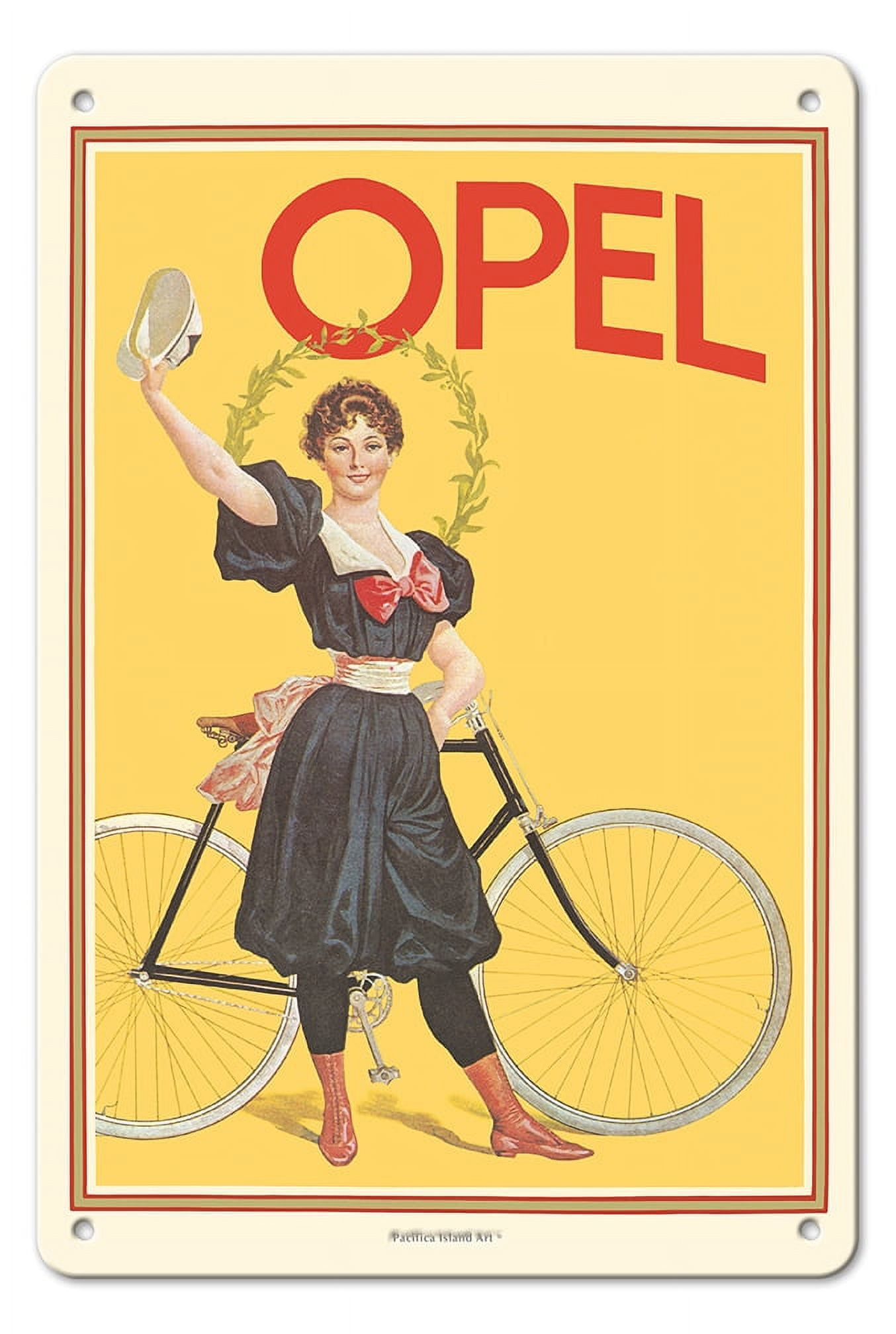 Opel Bicycles - The Winner (Die Siegerin) - Vintage Bicycle Poster c ...
