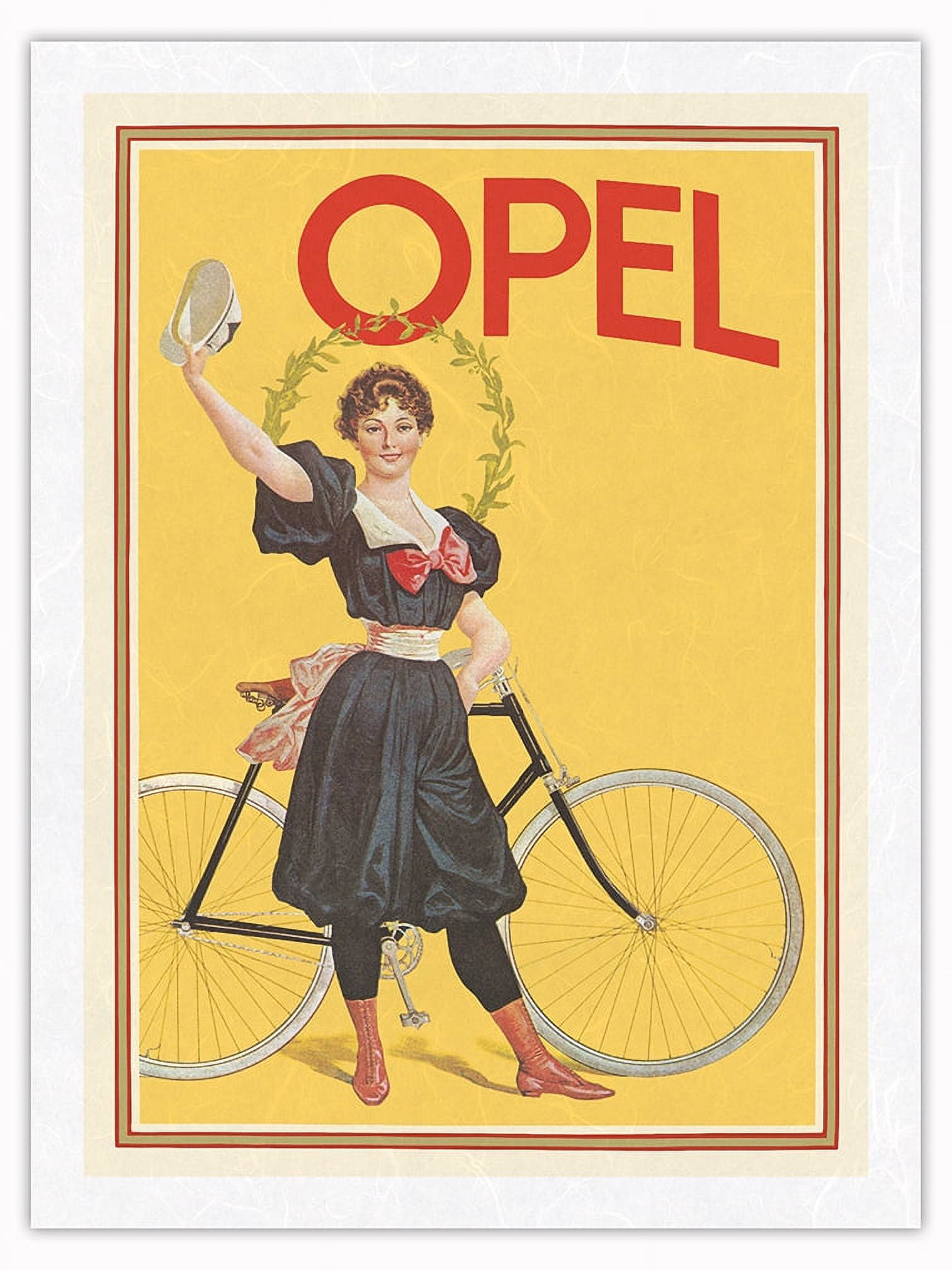 Opel Bicycles - The Winner (Die Siegerin) - Vintage Bicycle Poster c ...
