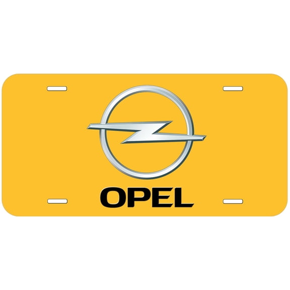 Yellow License Plate