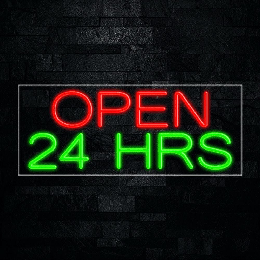 Open 24 Hours-LED Neon Sign 30"L x 12"H #30004 - Walmart.com