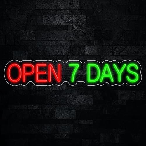 Open 7 Days LED Neon Sign 27"L x 5"H #32535 - Walmart.com