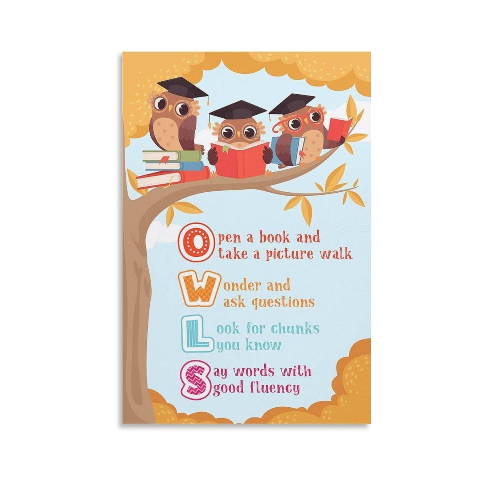 Open A Book Poster Owl Poster Behavior Posters for Classroom ...