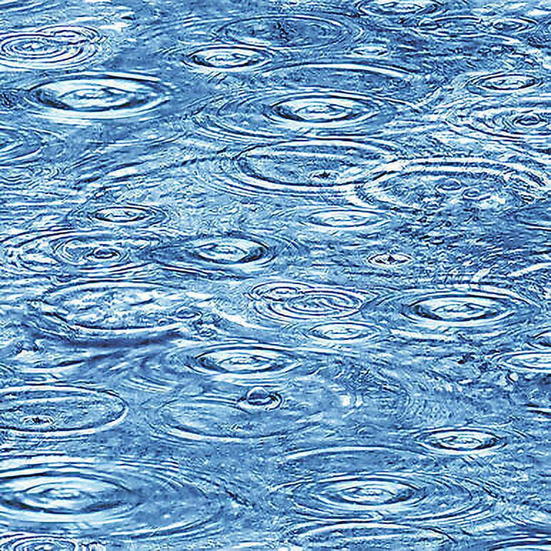 Open Air- Raindrops on Water Light Blue- Quilting Treasures-Cotton ...