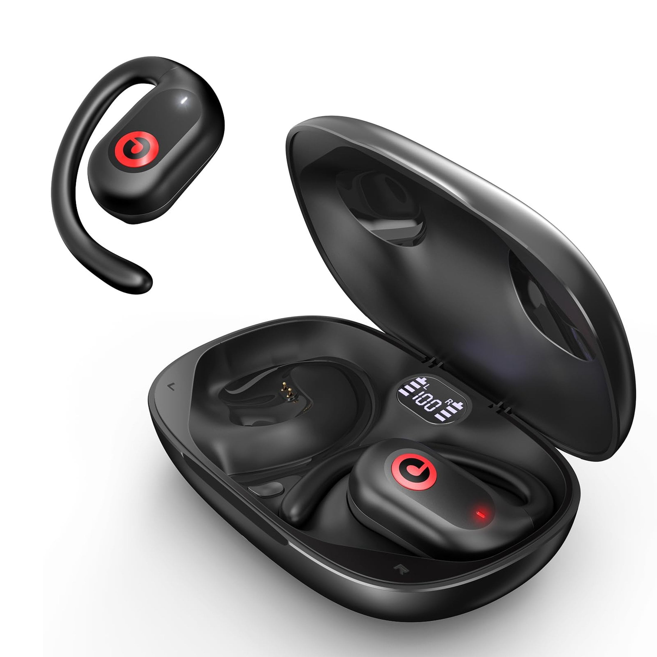 Open Air Wireless Earbuds with LED Display and 40 Hours Playtime ...