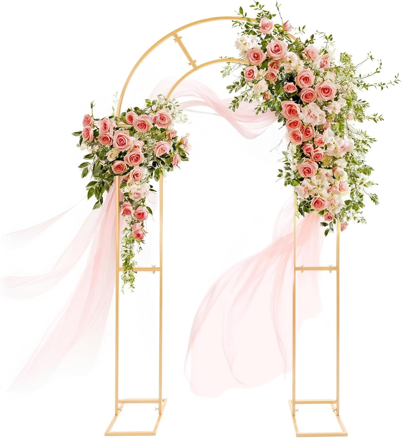 Open Arch Backdrop Stand,7.2 FT Metal Double Arch Backdrop Frame U ...