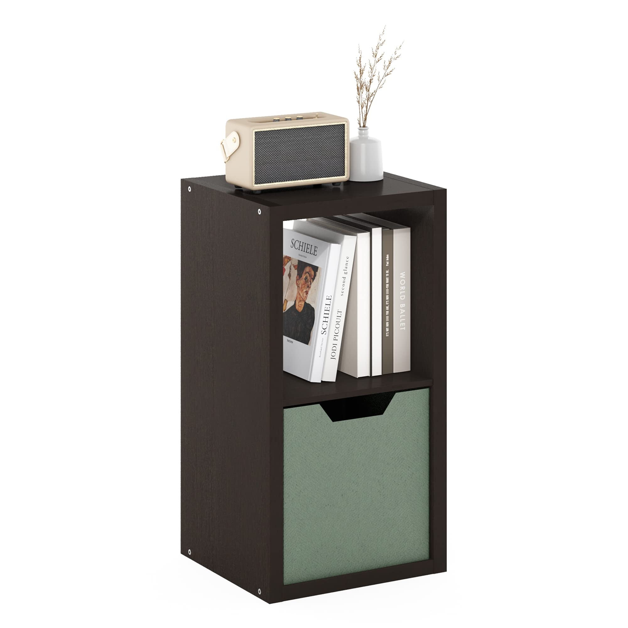 Open Back Cubicle Storage Organizer 2-Shelf, Modern Cube Shelf for ...
