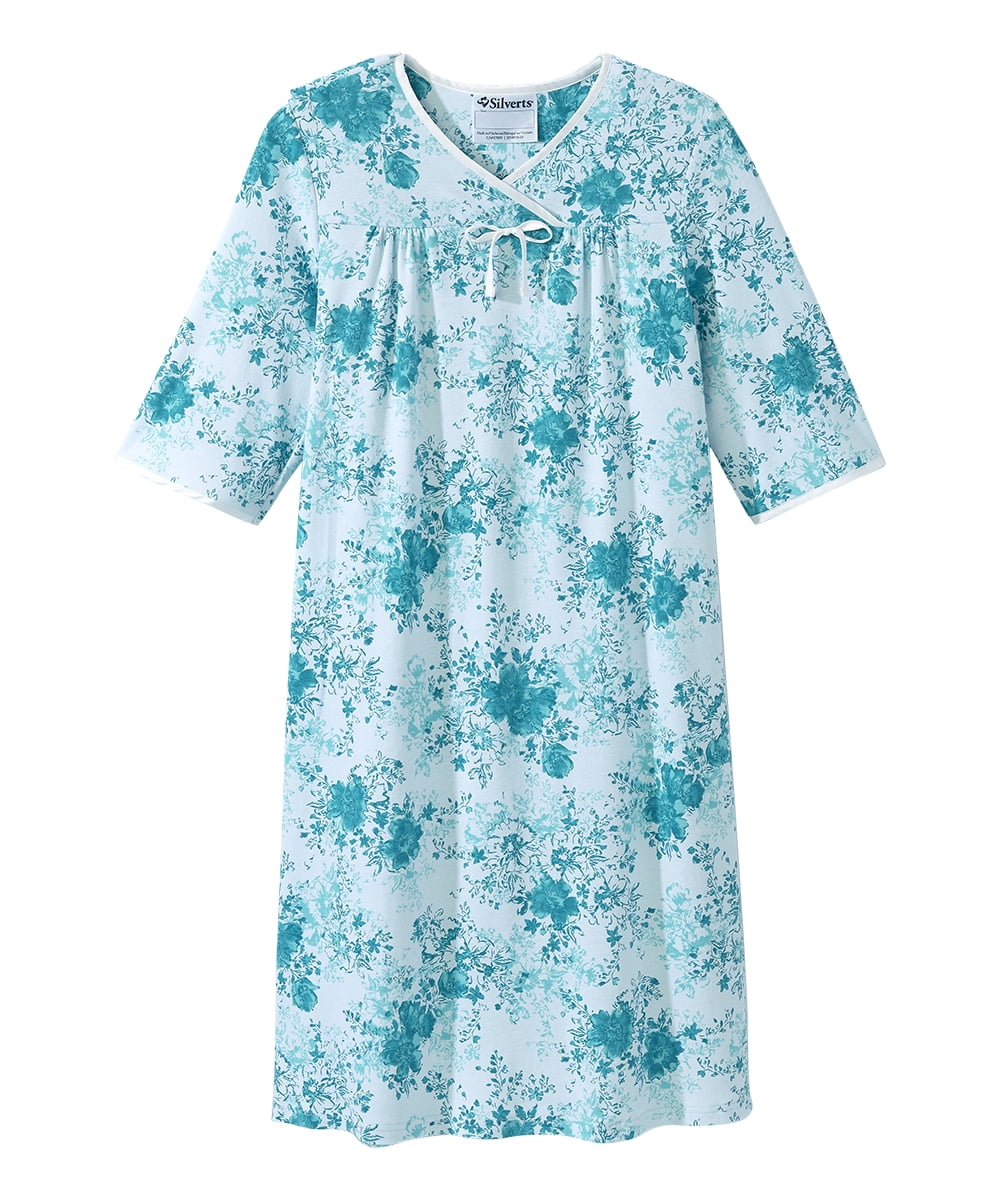 Open Back Night Gown For Ladies - Assisted Dressing Hospital Gown ...