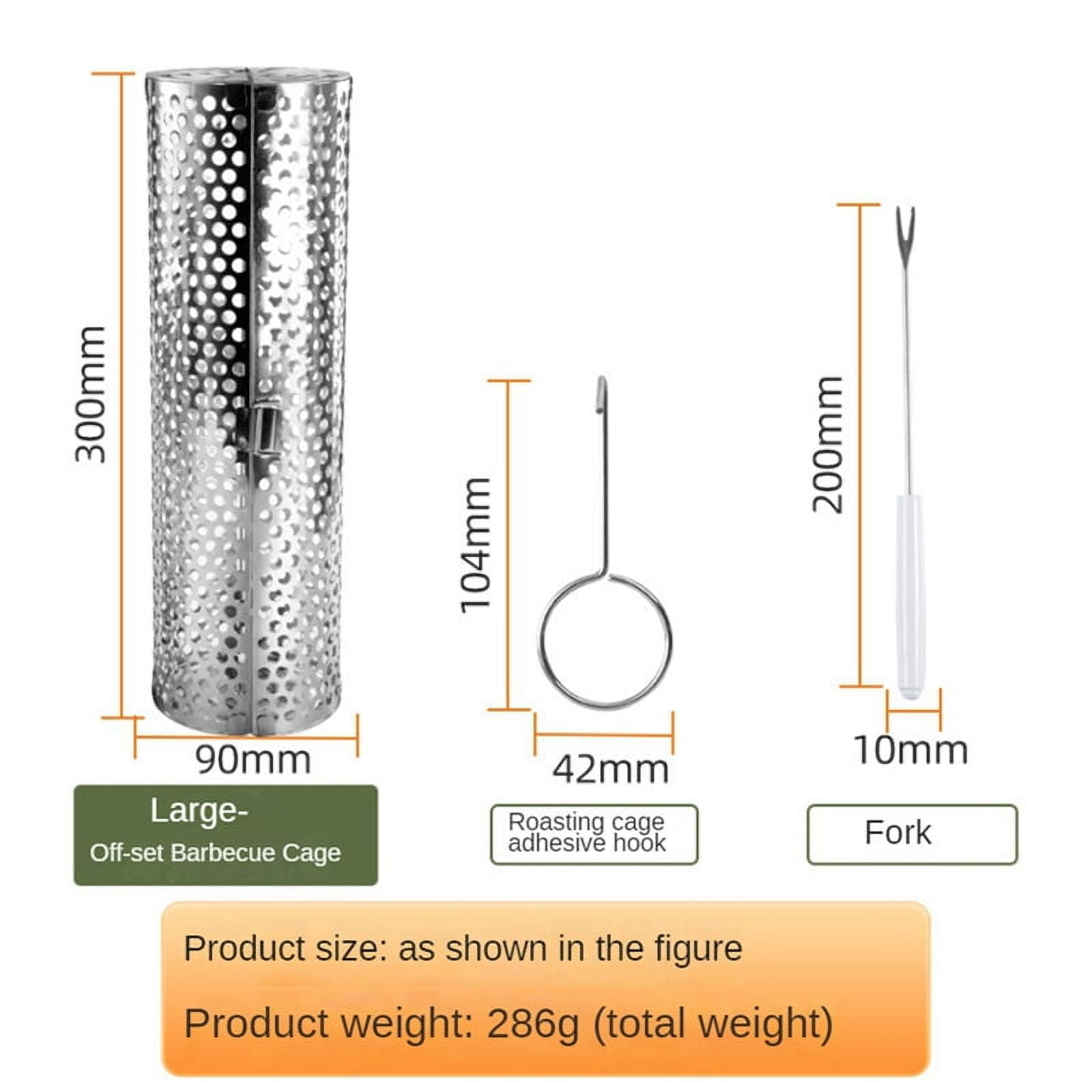 Open Barbecue Rolling Grill Basket BBQ Net Tube Grill Basket Grid Open ...