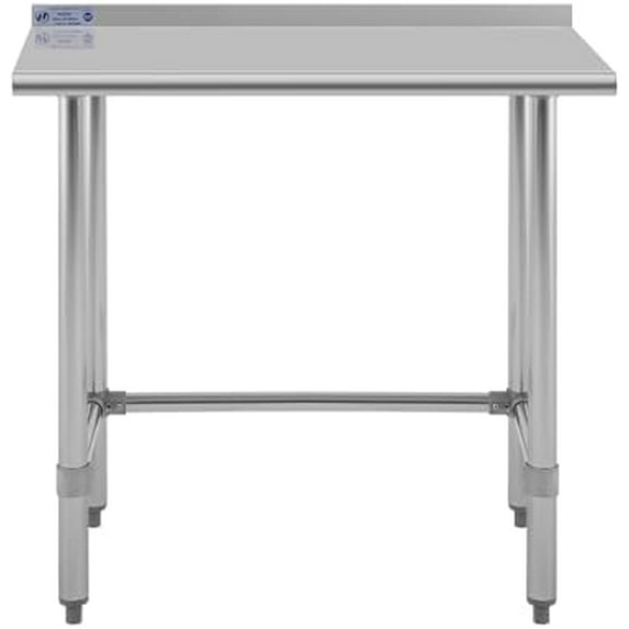 Open Base Stainless Table 24 x 36 Inces, NSF Commercial eavy Duty Prep ...