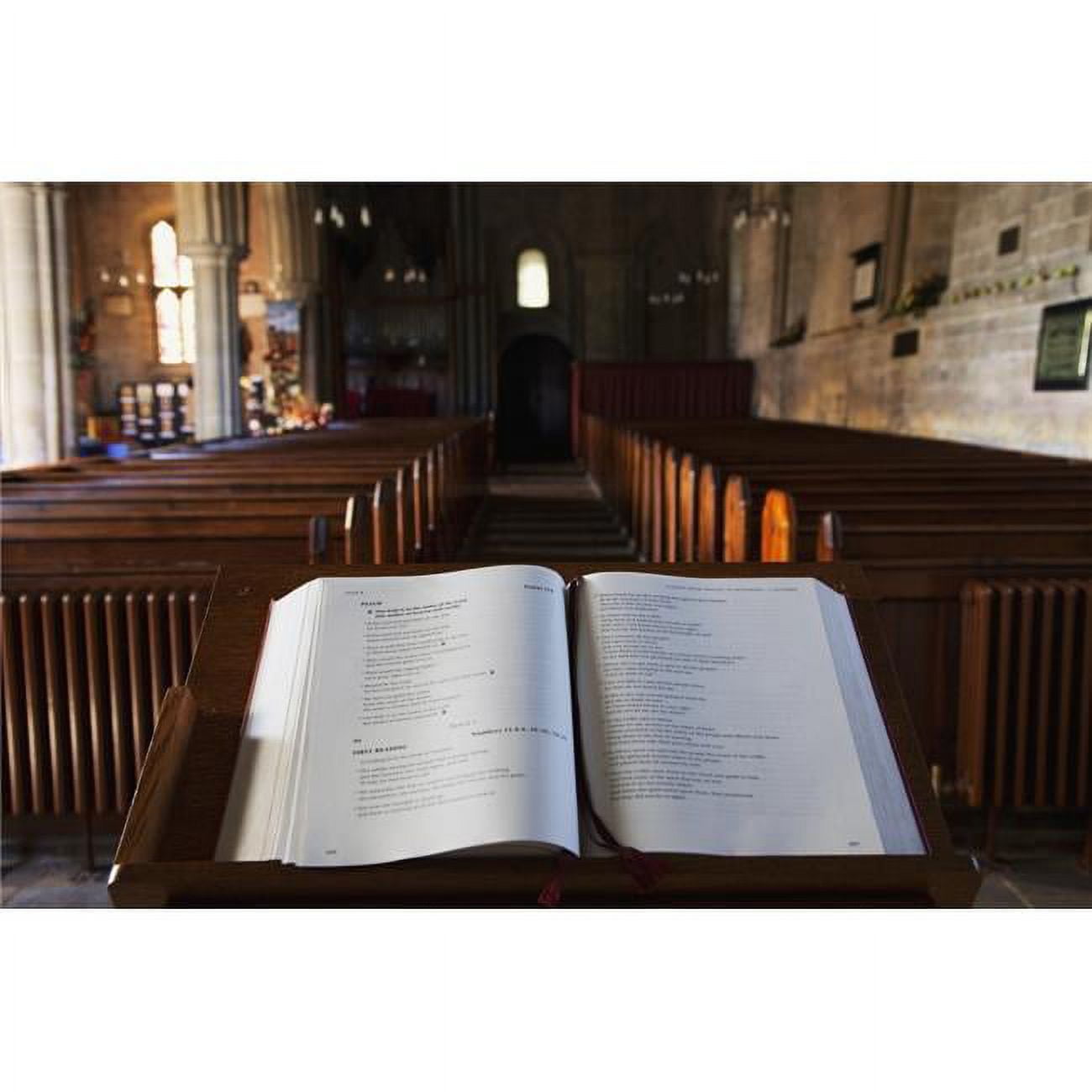 Open Bible At the Front of A Church Poster Print, 19 x 12 - Walmart.com