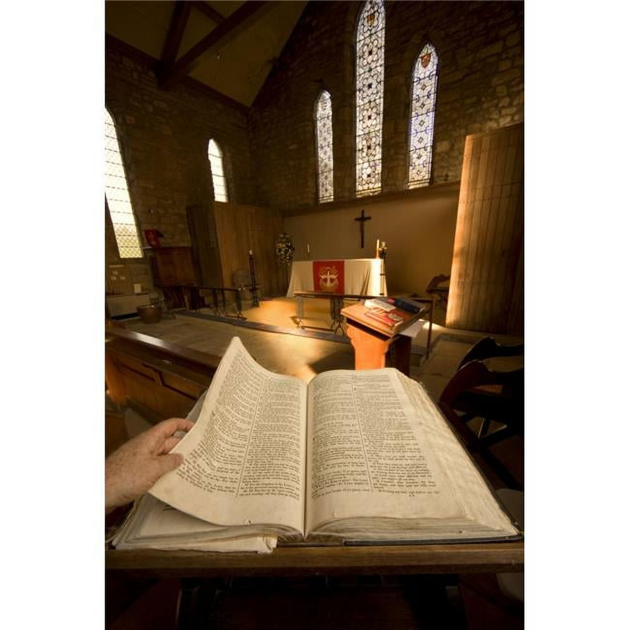 Open Bible in The Chapel Poster Print, Large - 22 x 34 - Walmart.com