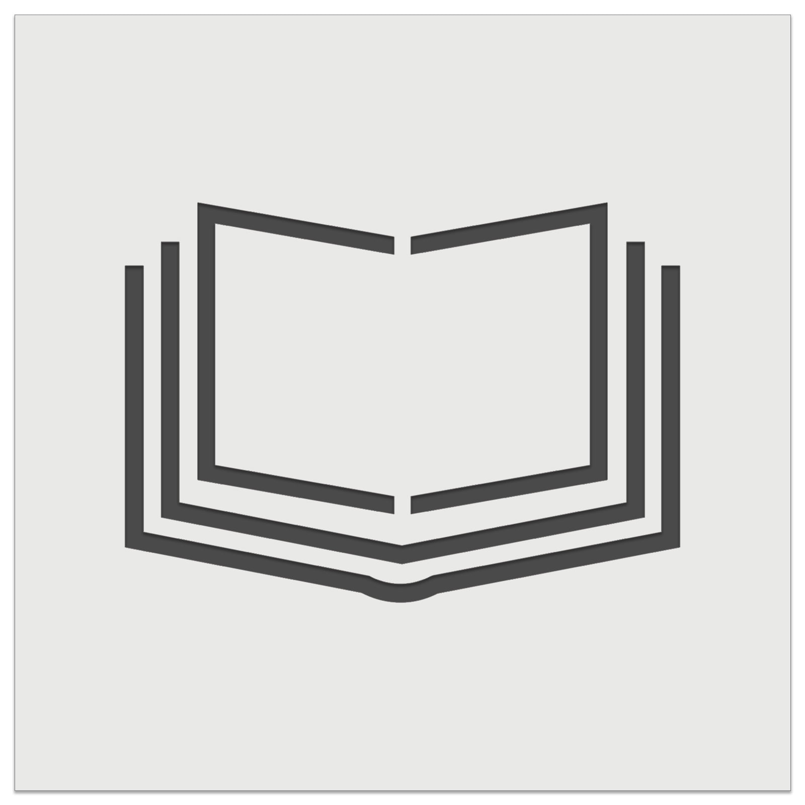 Open Book Reading Symbol DIY Cookie Wall Craft Stencil - 4.5 Inch ...