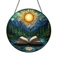 Open Book Window Decor – Stained Glass Style Hanging Art - Walmart.com