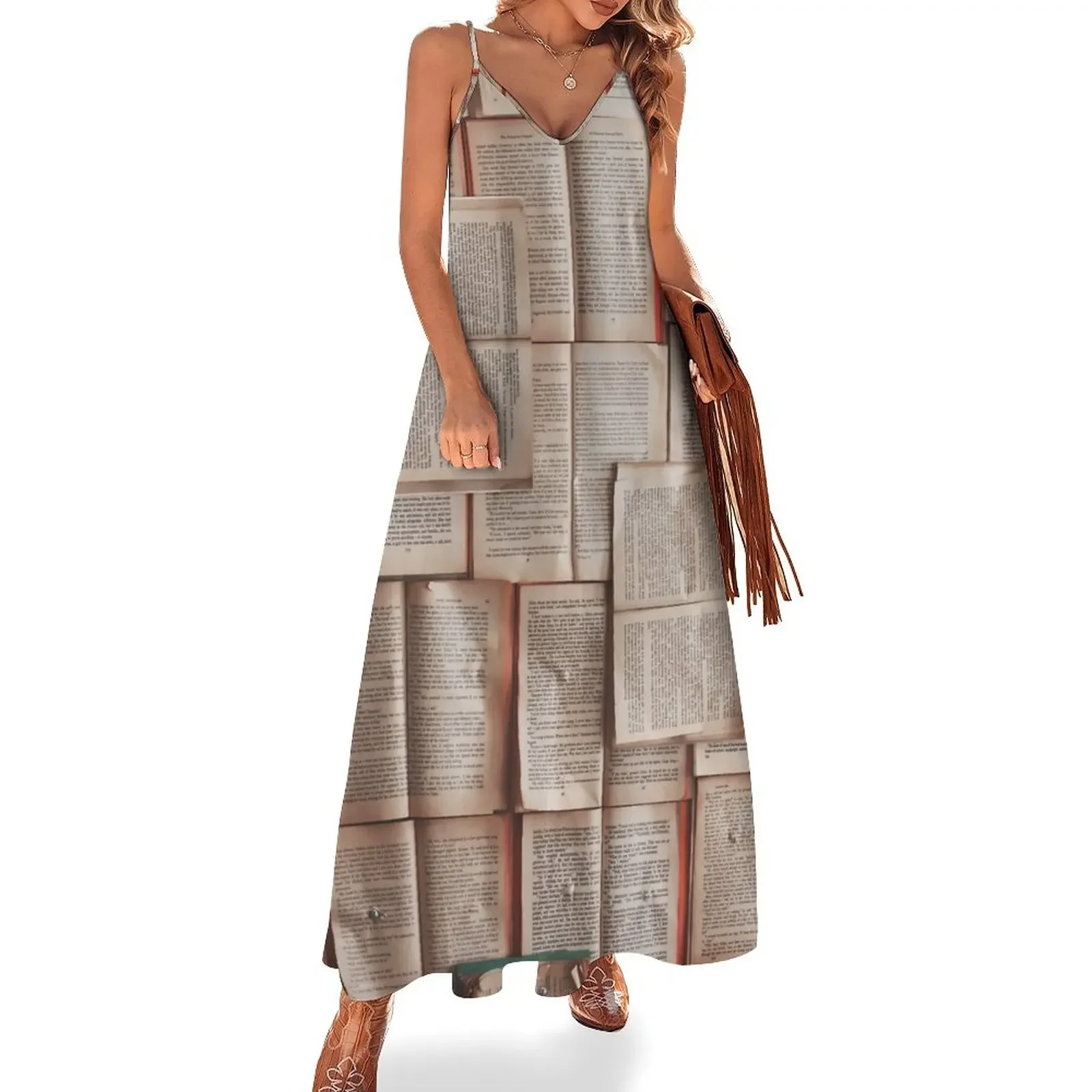 Open Books Library Bookworm Reading Sleeveless Dress Dress women ...