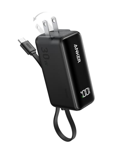 Open Box ANKER POWER BANK USB C CHARGER BLOCK, 3-IN-1 5,000MAH, A1636 ...