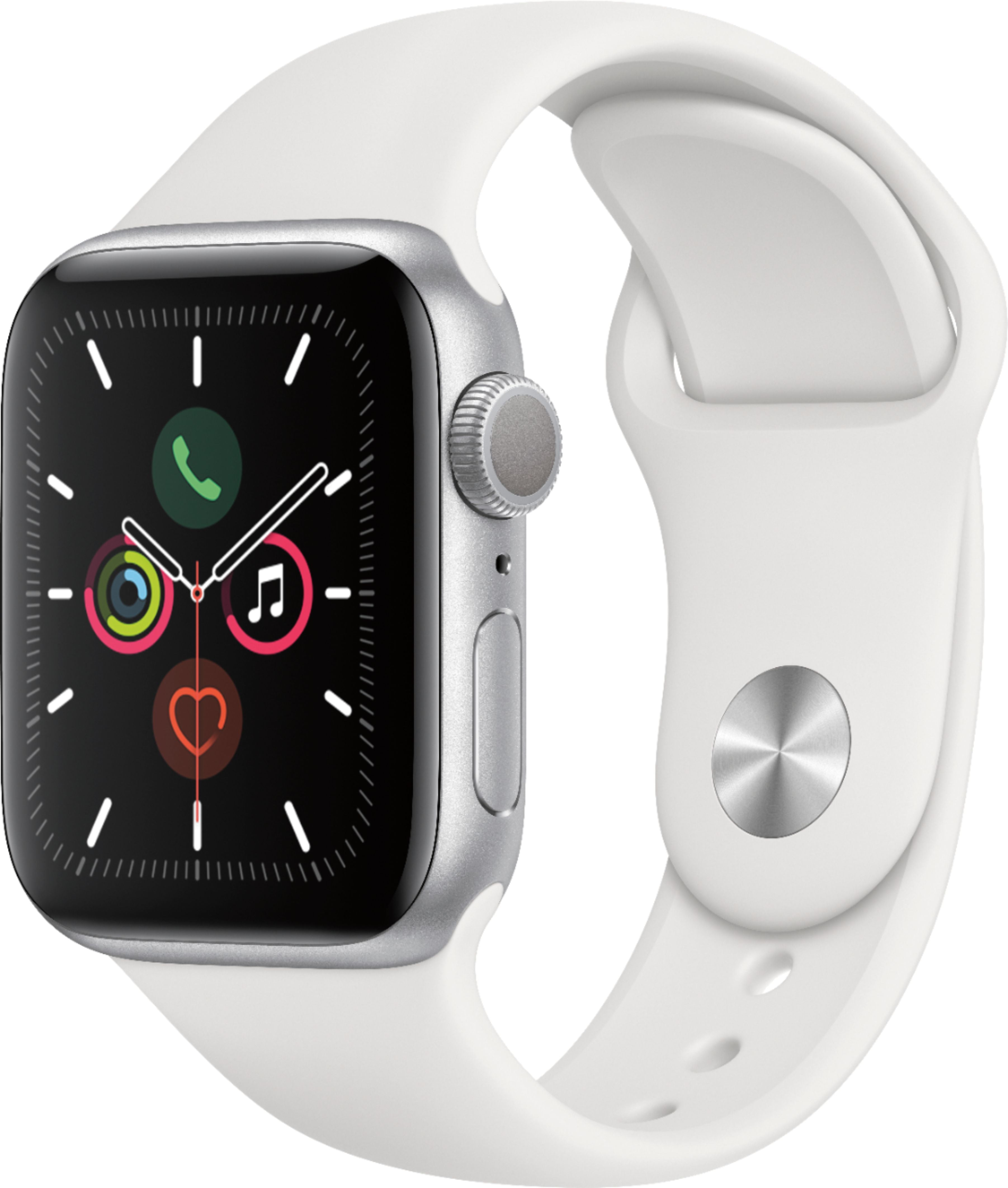 Open Box APPLE WATCH SERIES 5 GPS 40MM SILVER ALUM WHITE SPORT BAND ...