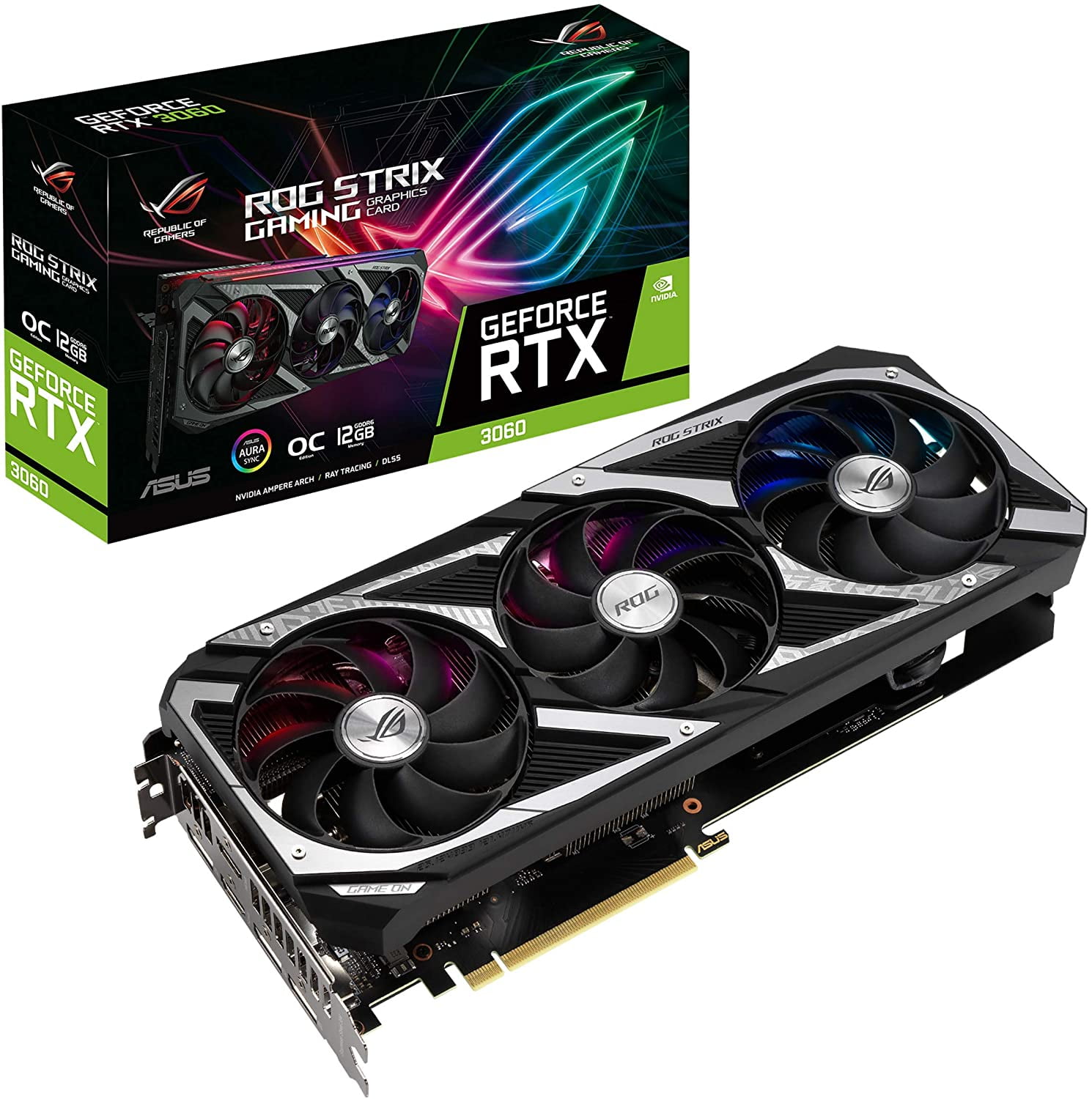 Open Box ASUS ROG Strix NVIDIA GeForce RTX3060 OC Edition Gaming ...