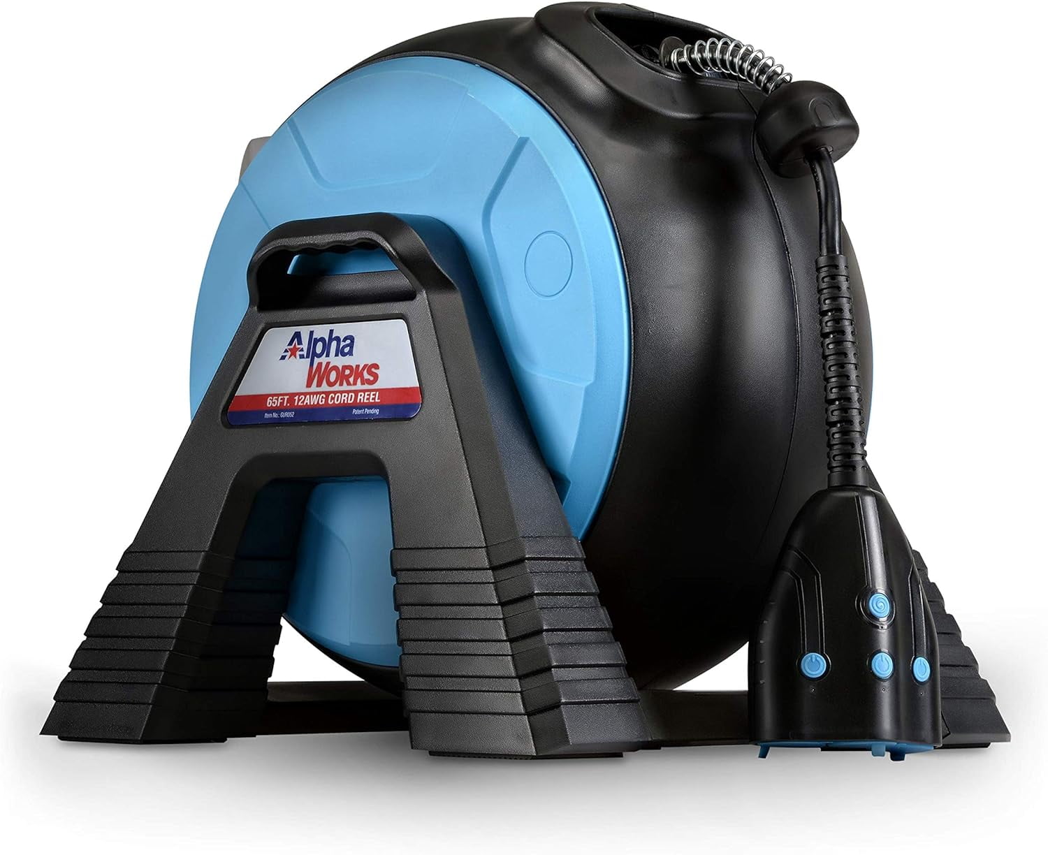 Open Box AlphaWorks Extension Cord Reel Alexa Smart Plug 12AWG x 65' GUR052 - BLUE/BLACK ...