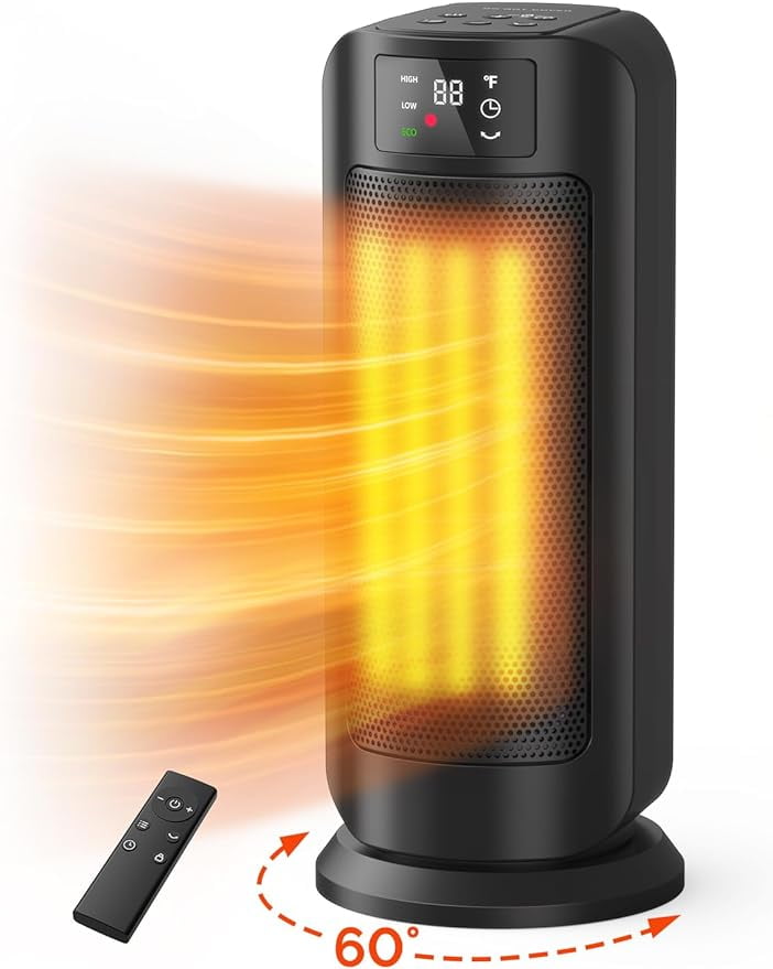 Open Box CHIKIT 1500W Electric Space Heater 4 Modes 60° Oscillating PTC ...
