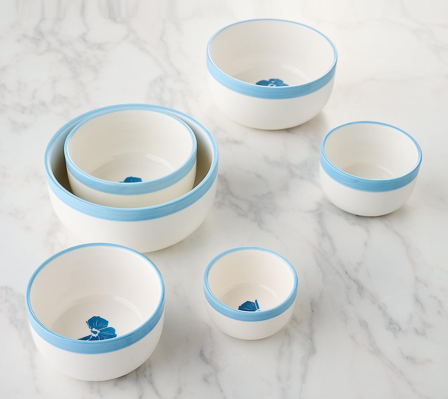 Open Box Carla Hall Sweet Heritage Nesting Ceramic Measuring Bowls ...