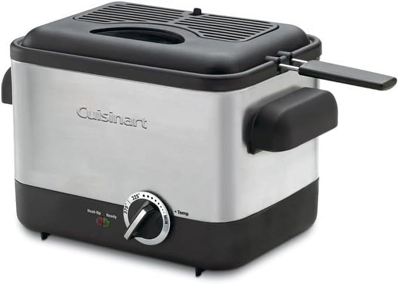 Open Box Cuisinart CDF-100 Stainless Steel Deep Fryer, 1.1 Quart ...