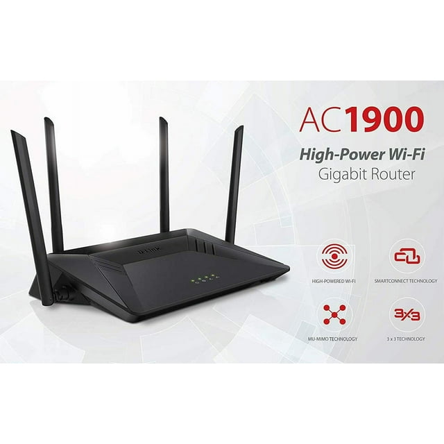 Open Box D-Link AC1900 Dual-Band High-Power MU-MIMO Wi-Fi Gigabit Router, Smart Connet - Walmart.com
