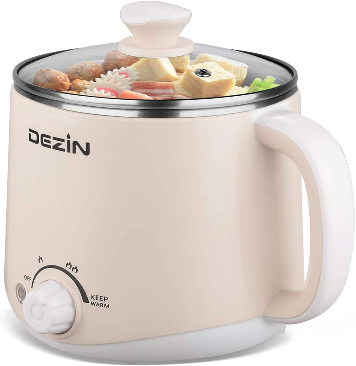 Open Box Dezin Electric Pot, 1.6L Ramen Cooker Stainless Steel (Without ...