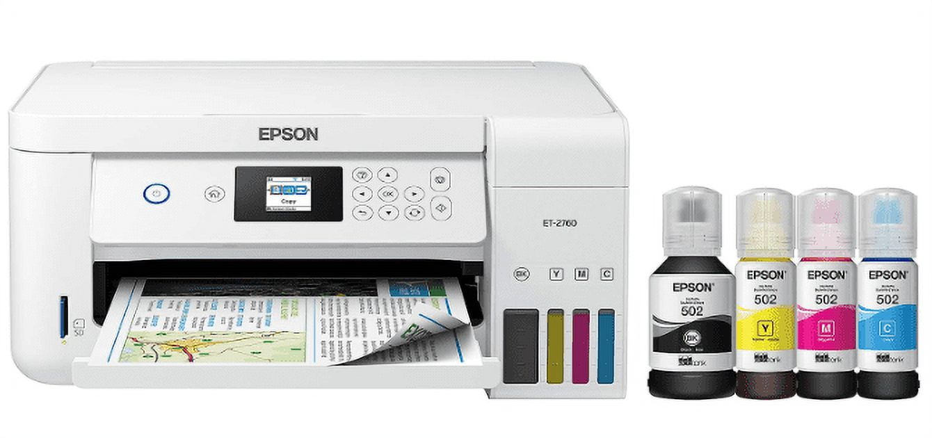 Epson EcoTank ET-2760 Wireless All-in-One Printer, Scanner, Copier ...