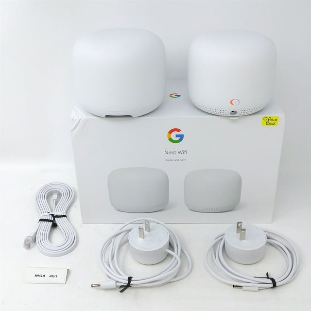 Open Box Google Nest Wifi Router H2D Point H2E GA00822-US Single Family Homes - Snow - Walmart.com