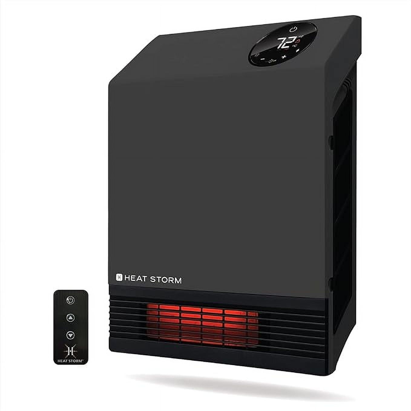 Open Box HEAT STORM 1,000-Watt Gray Deluxe Indoor Infrared Wall Heater ...