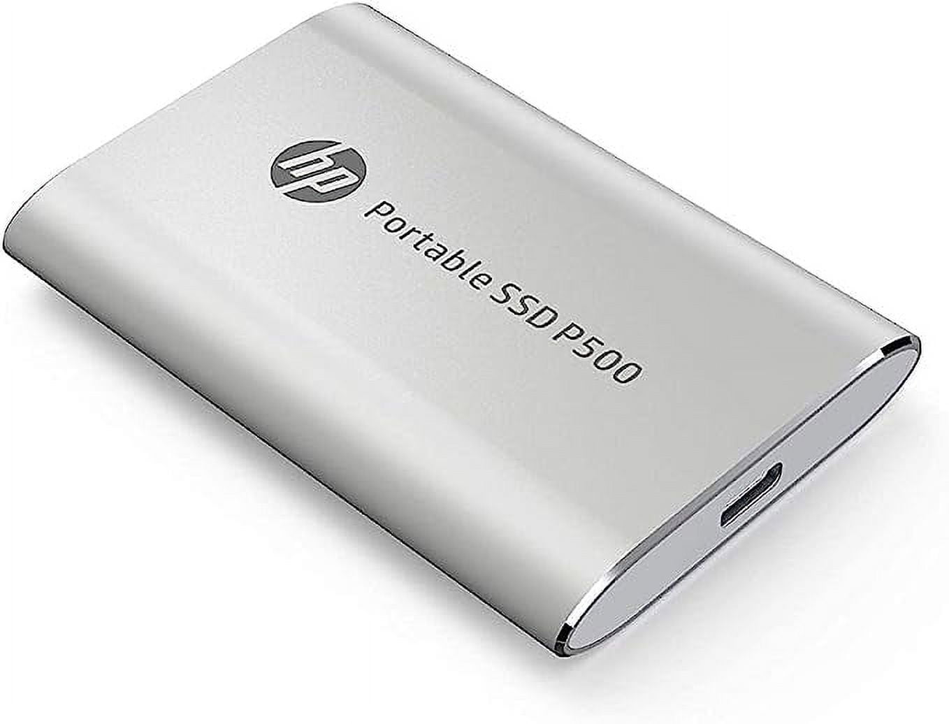Open Box HP P500 500GB USB 3.2 Type-C Portable SSD 7PD55AA - Silver ...