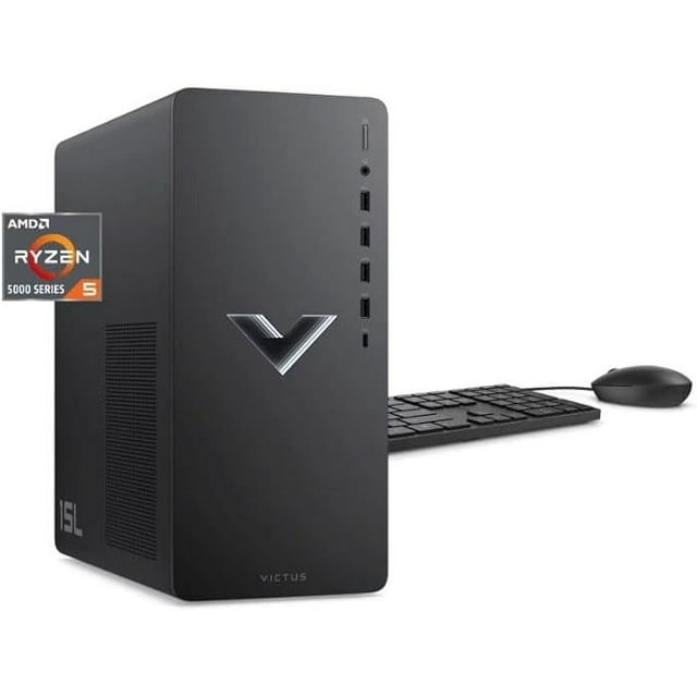 Prebuilt HP Victus 15L TG02-0013w Computer Tower with AMD Ryzen 5 5600G ...