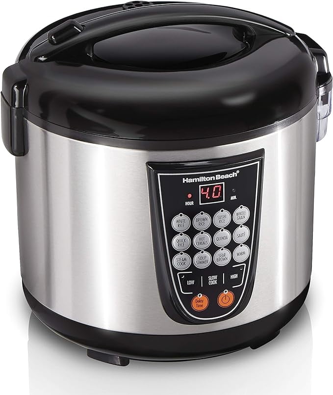 Open Box Hamilton Beach Digital Rice Cooker Steamer TYPE-RC25 ...