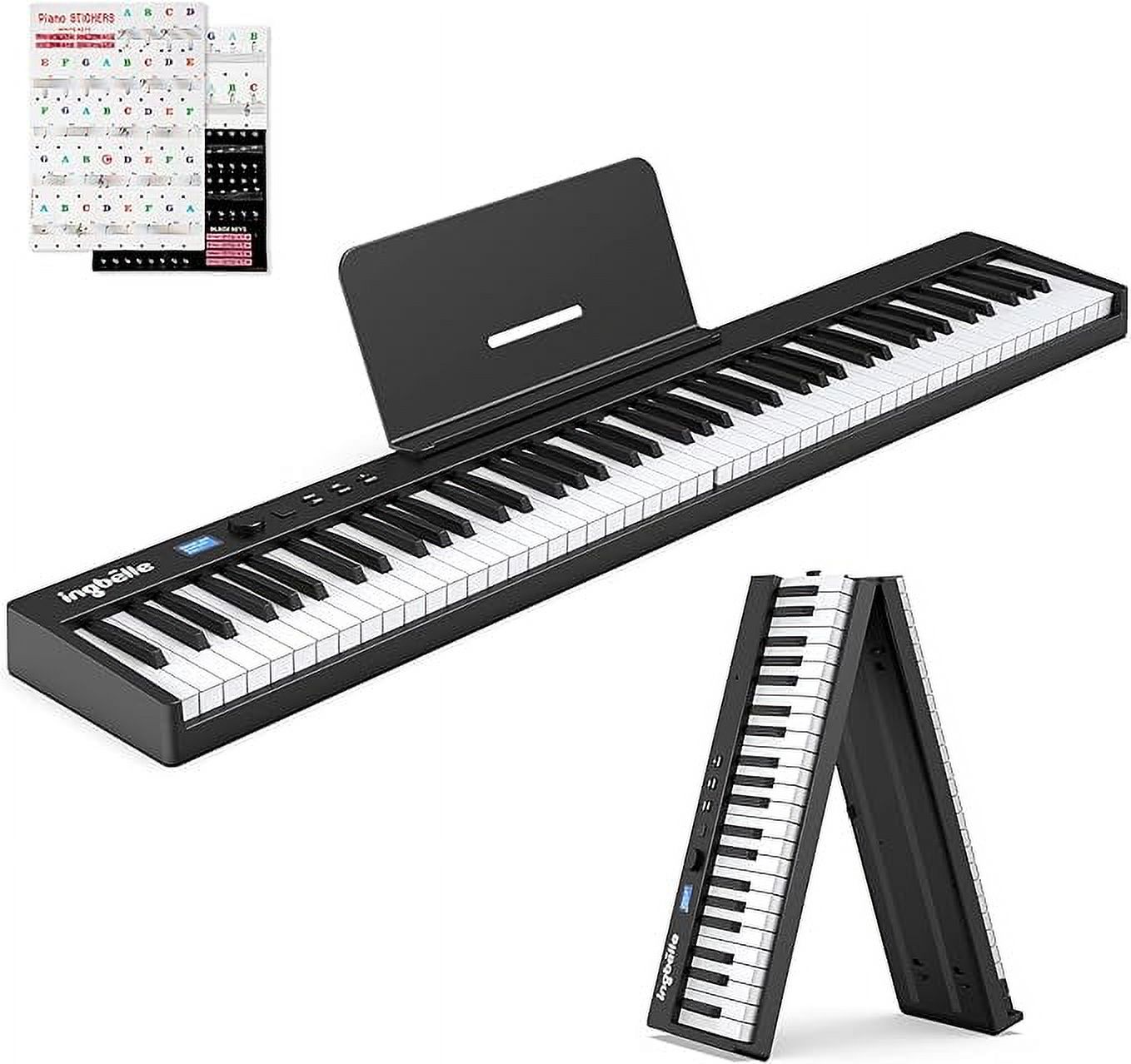 Open Box Ingbelle 88-Key Digital Piano Keyboard Bluetooth Foldable ...