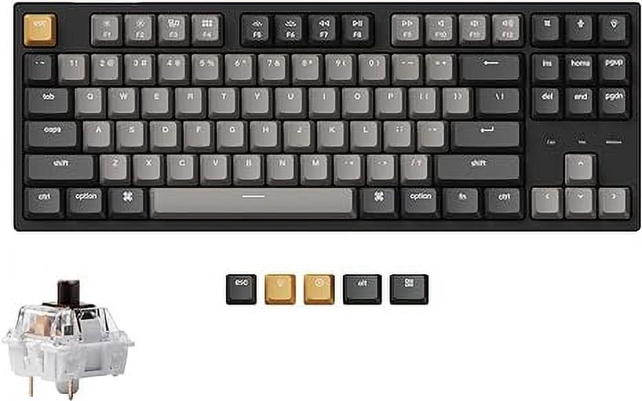 Open Box Keychron C1 Pro QMK/VIA Mechanical Keyboard TKL Layout C1P-B3 ...