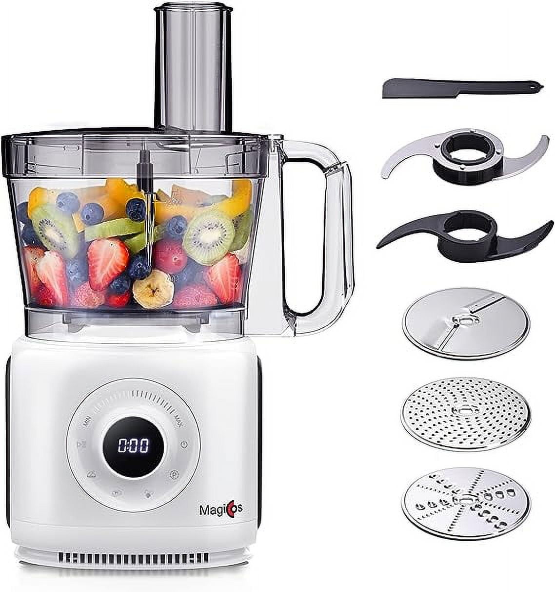 MAGICCOS 7-in-1 Big Home Capacity 14Cup Digital Food Processor, Open ...