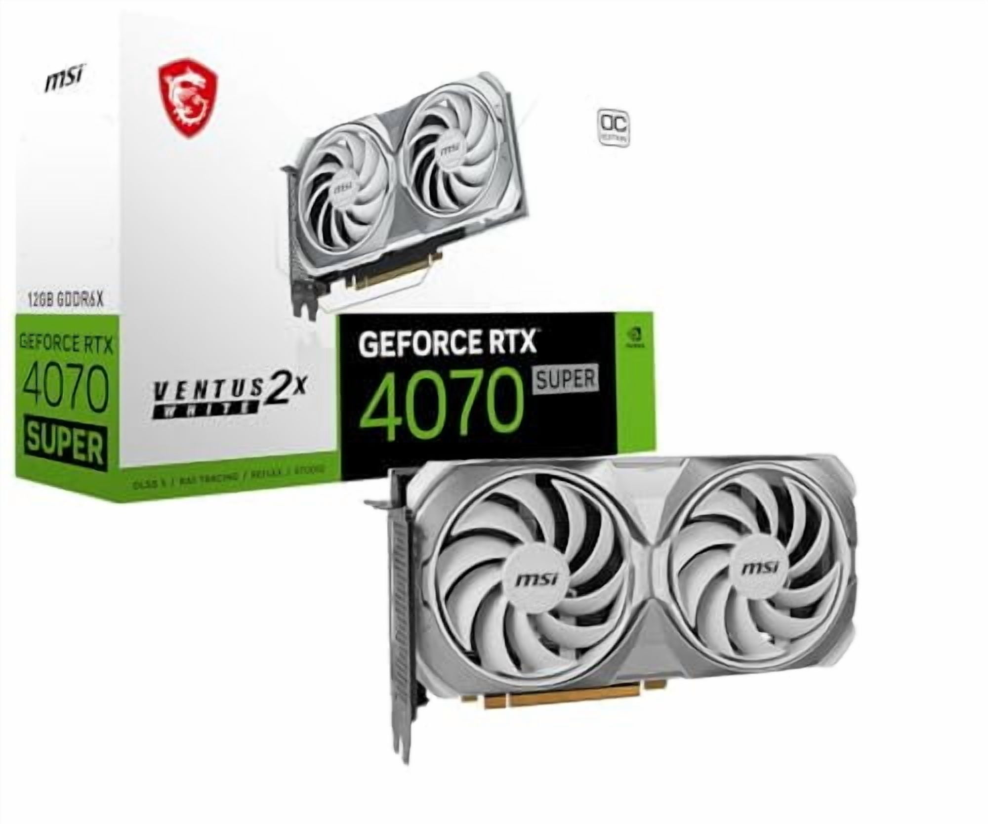 Open Box MSI Gaming RTX 4070 Super 12G Ventus 2X White OC Graph Card ...