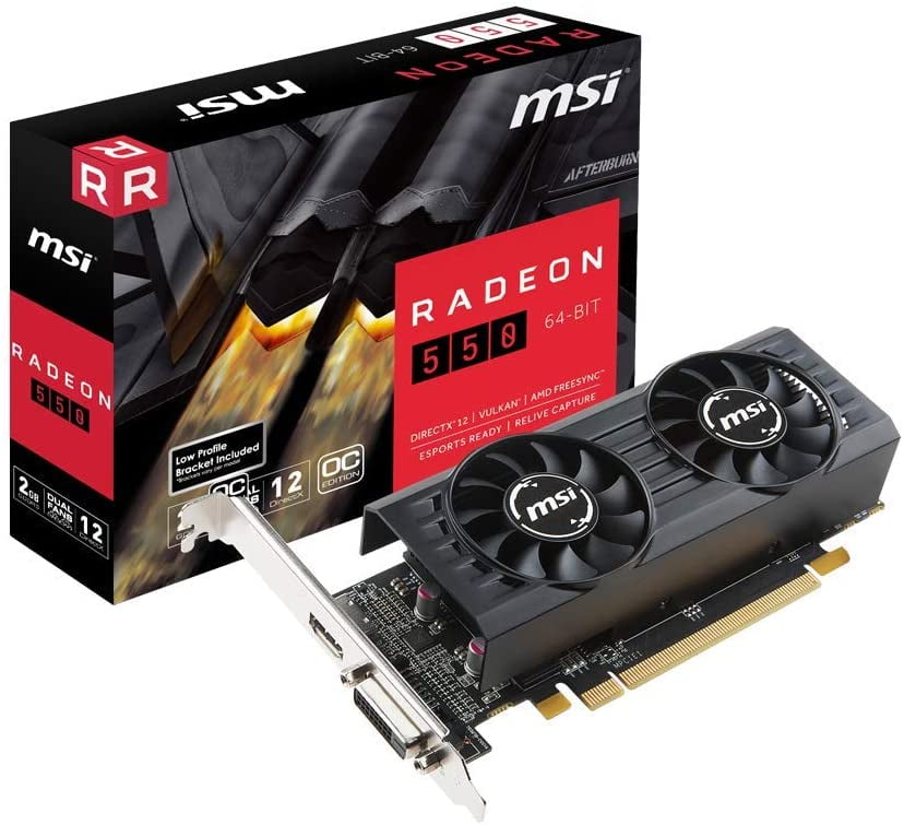 Open Box MSI Gaming Radeon 550 64-Bit HDMI/DVI 2GB GDRR5 Graphics Card ...
