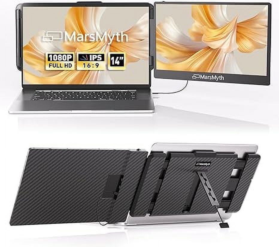 Open Box MarsMyth S1 14'' Portable Dual Monitor Internal Speakers 1080P ...
