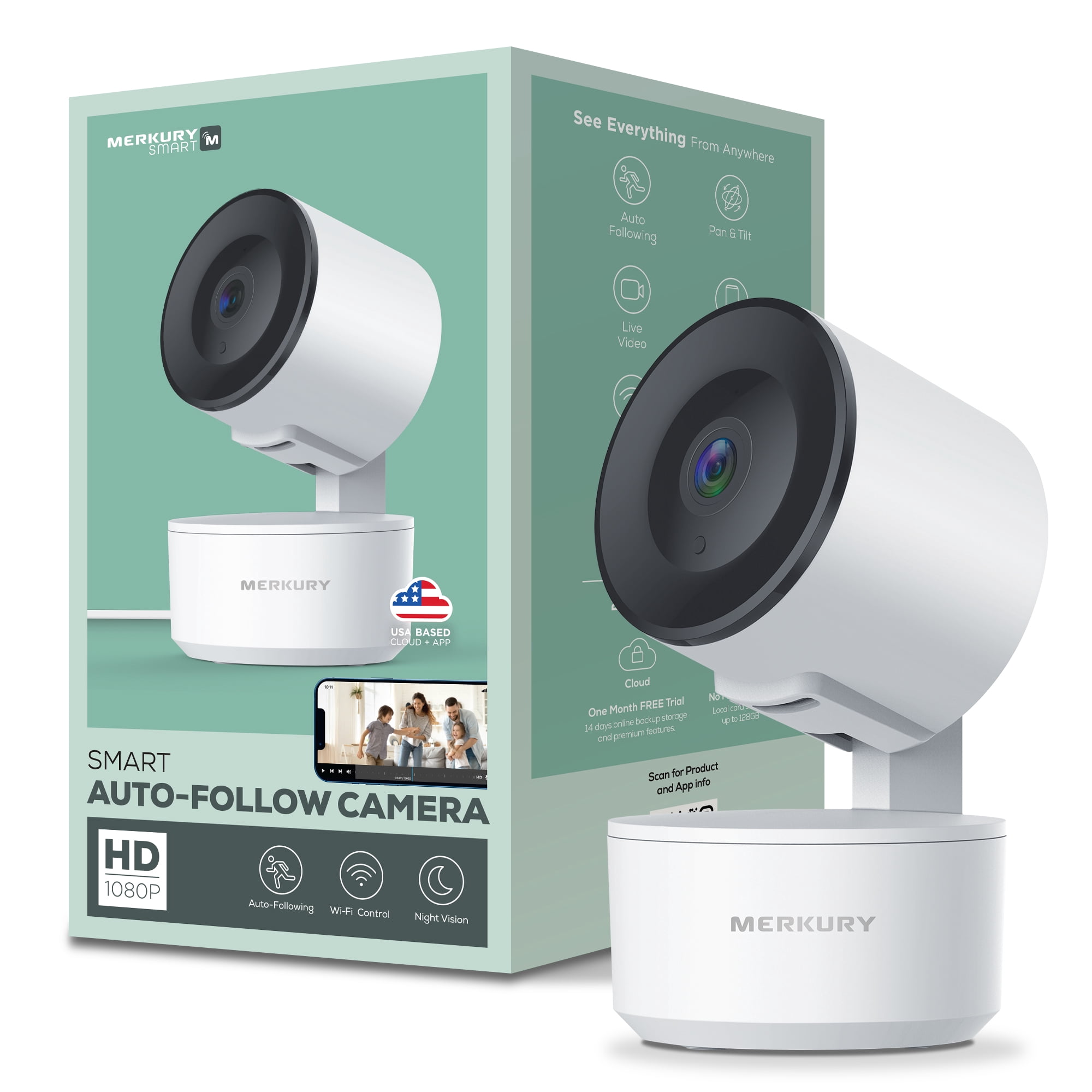 Open Box Merkury Smart Indoor Auto-Tracking Security Camera - Walmart.com