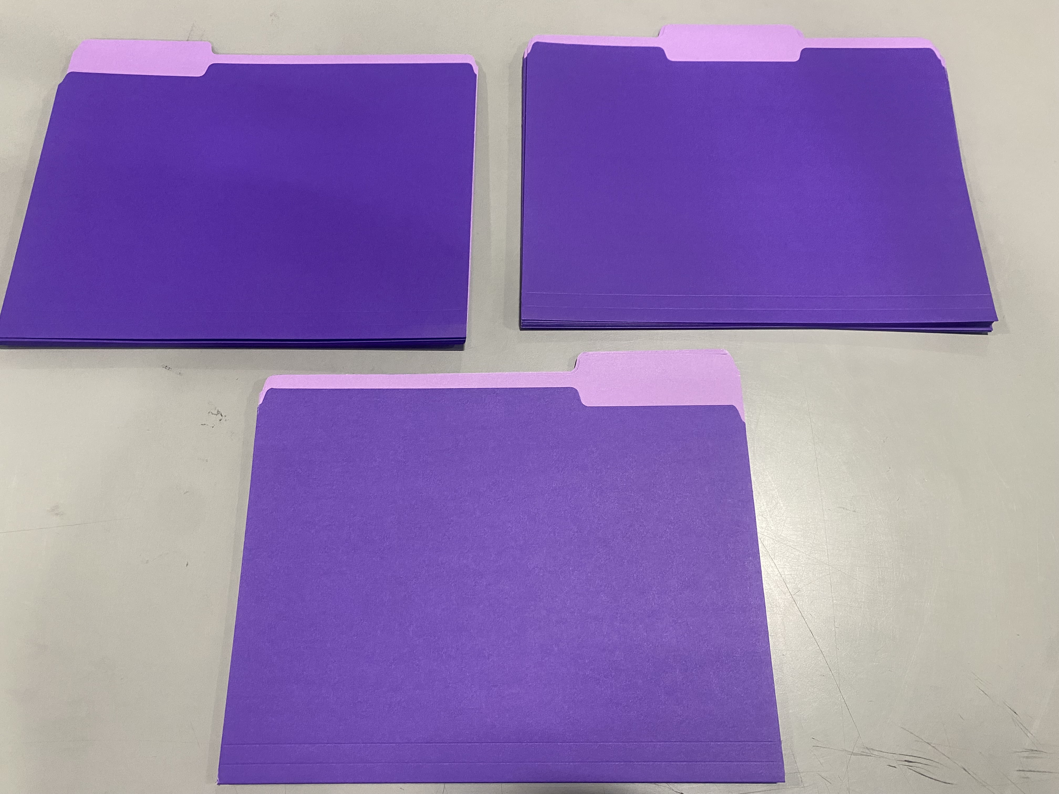 Open Box OFFICE DEPOT 2-TONE FILE FOLDERS, 1/3 CUT, LETTER SIZE, PACK ...