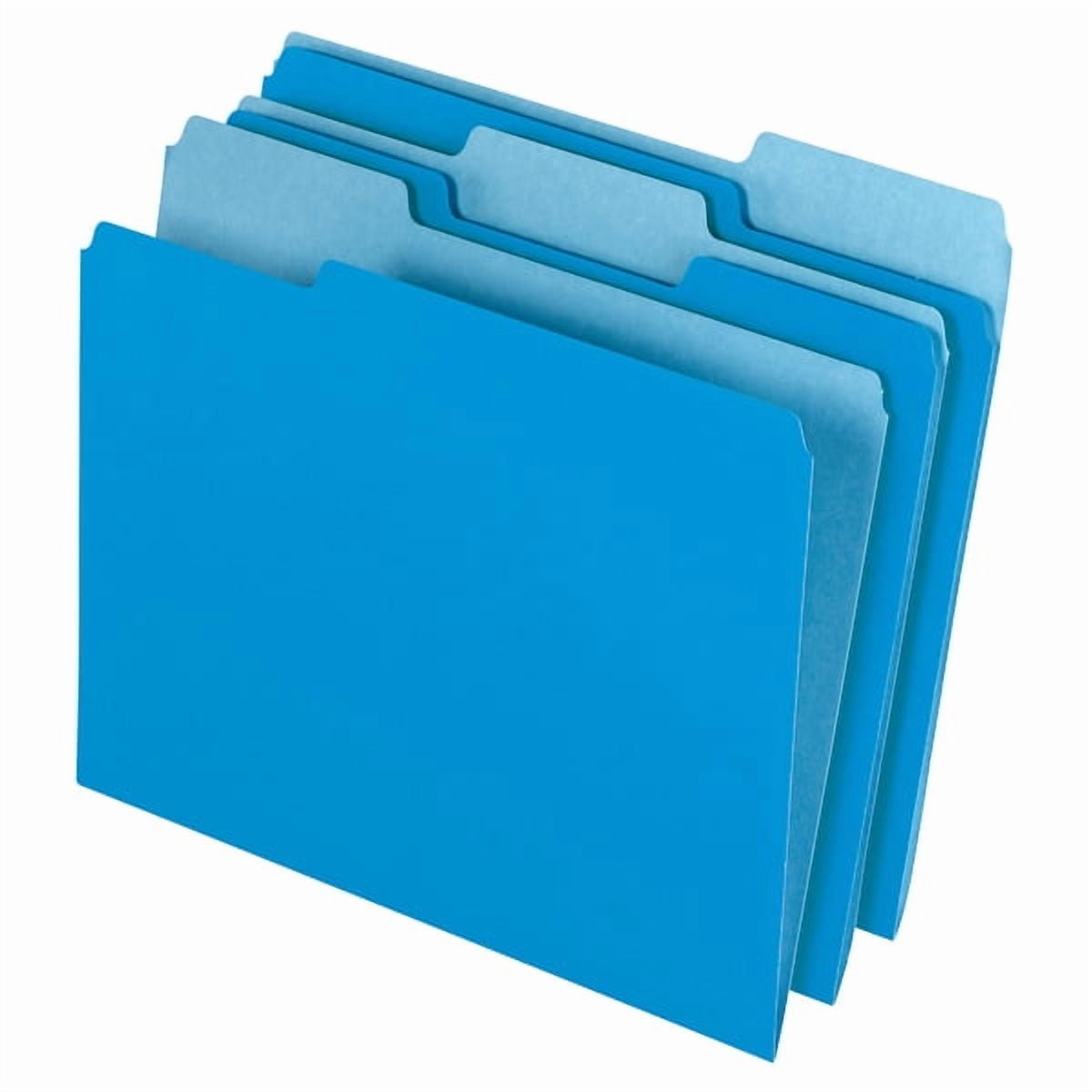 Open Box OFFICE DEPOT BRAND 2-TONE FILE FOLDERS, LETTER SIZE, BLUE, BOX ...