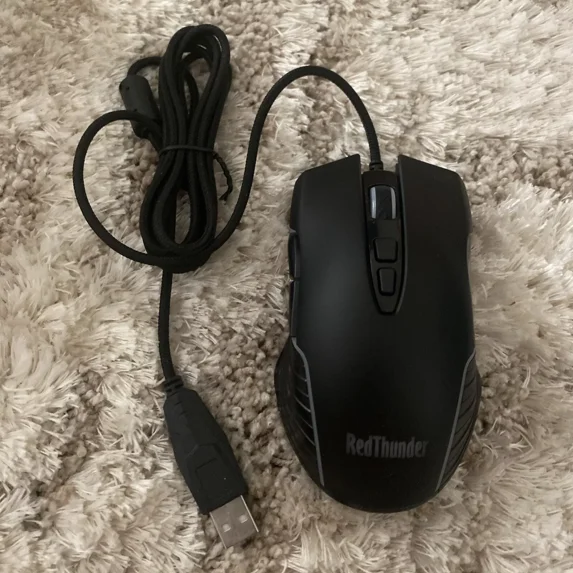Open Box REDTHUNDER CORDED WIRED OPTICAL USB GAMING MOUSE M10 - BLACK - Walmart.com